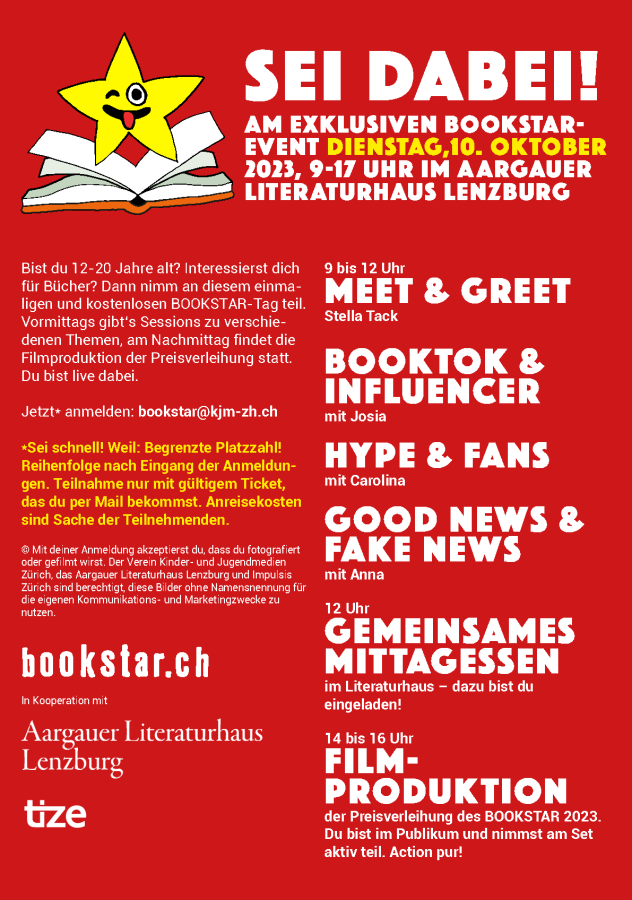BOOKSTAR 2023 | Spezial-Event 10.10. - KJM Zürich